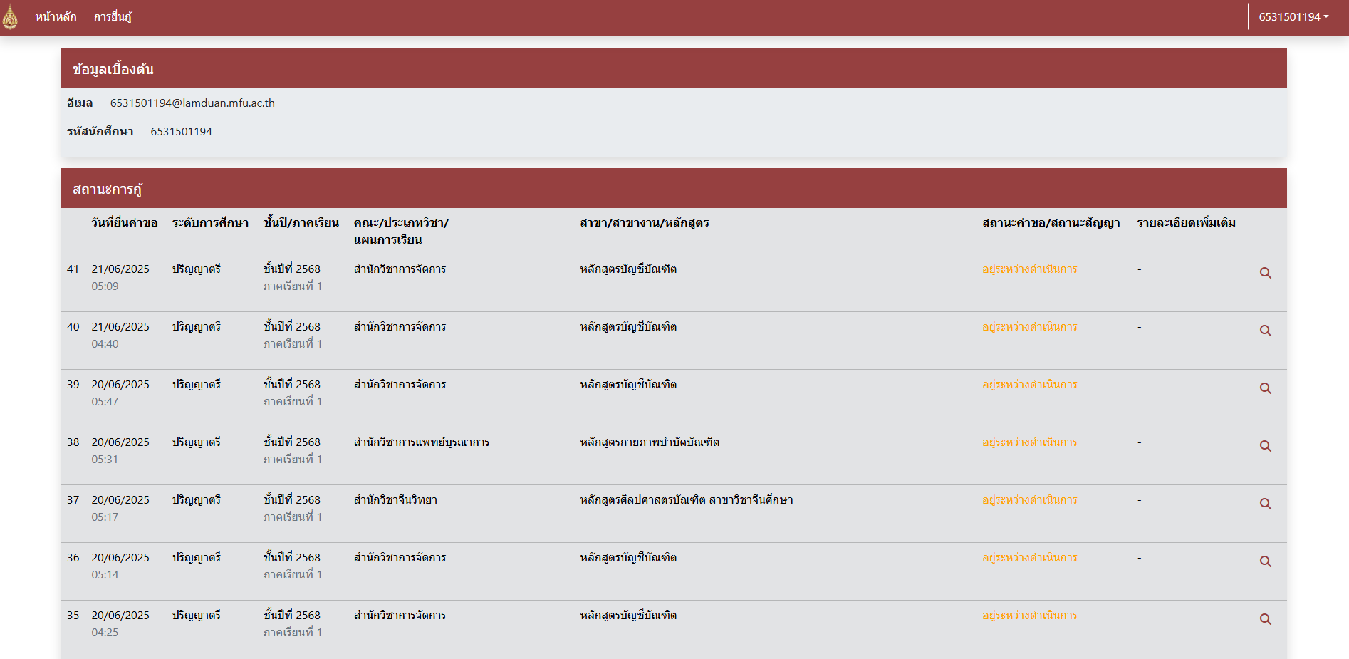 StudentLoan MFU - Project Details